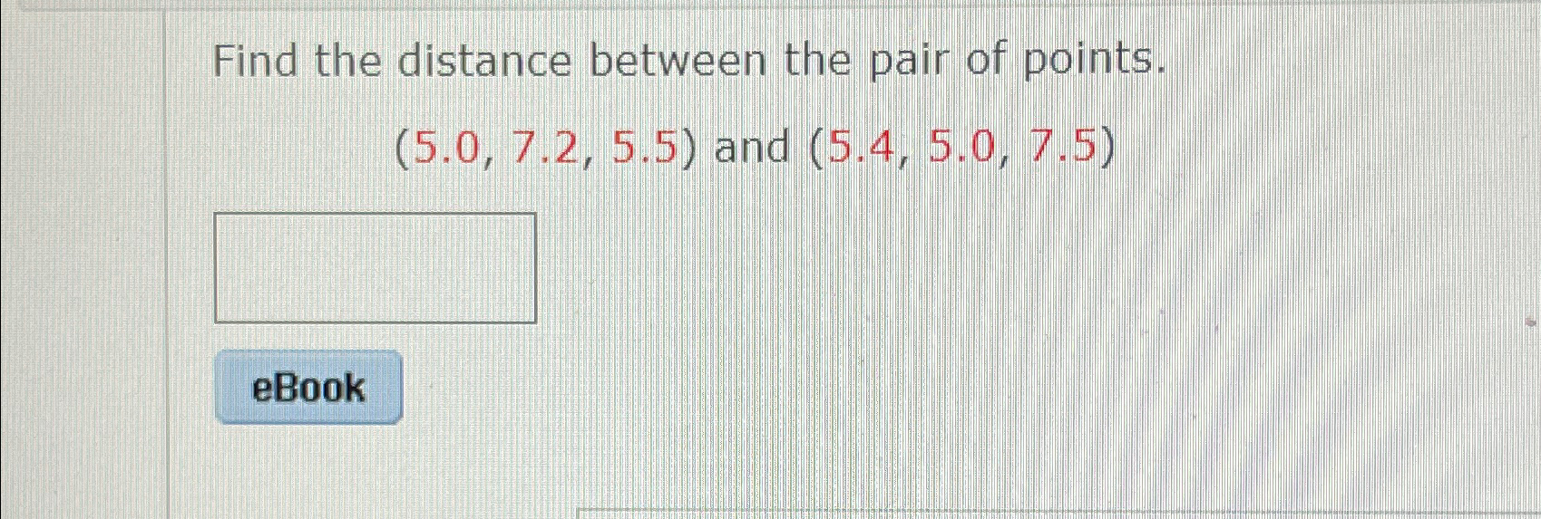 Find the distance between the pair of | Chegg.com