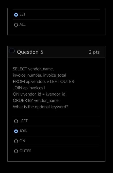 Solved Given the statement below, what keyword is optional? | Chegg.com