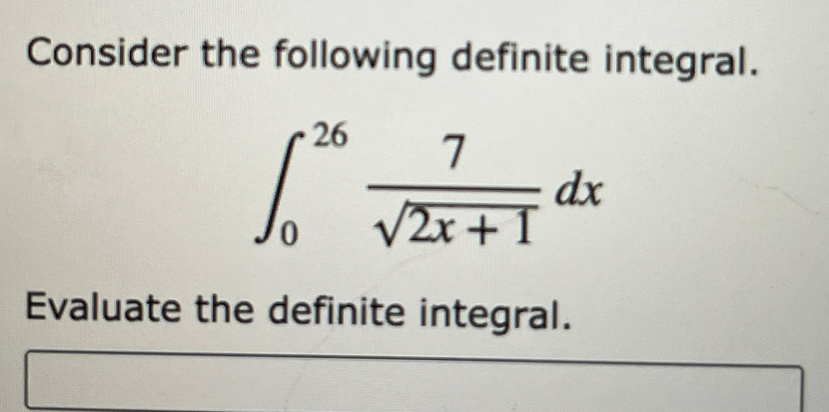 Solved Consider the following definite integral. | Chegg.com Solved Consider the following definite integral. | Chegg.com