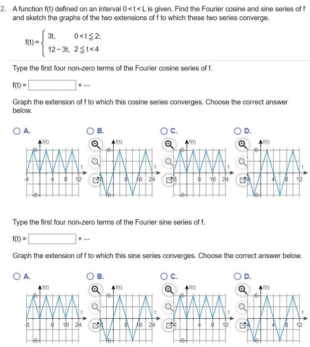 A function f(t) defined on an interval 0 | Chegg.com