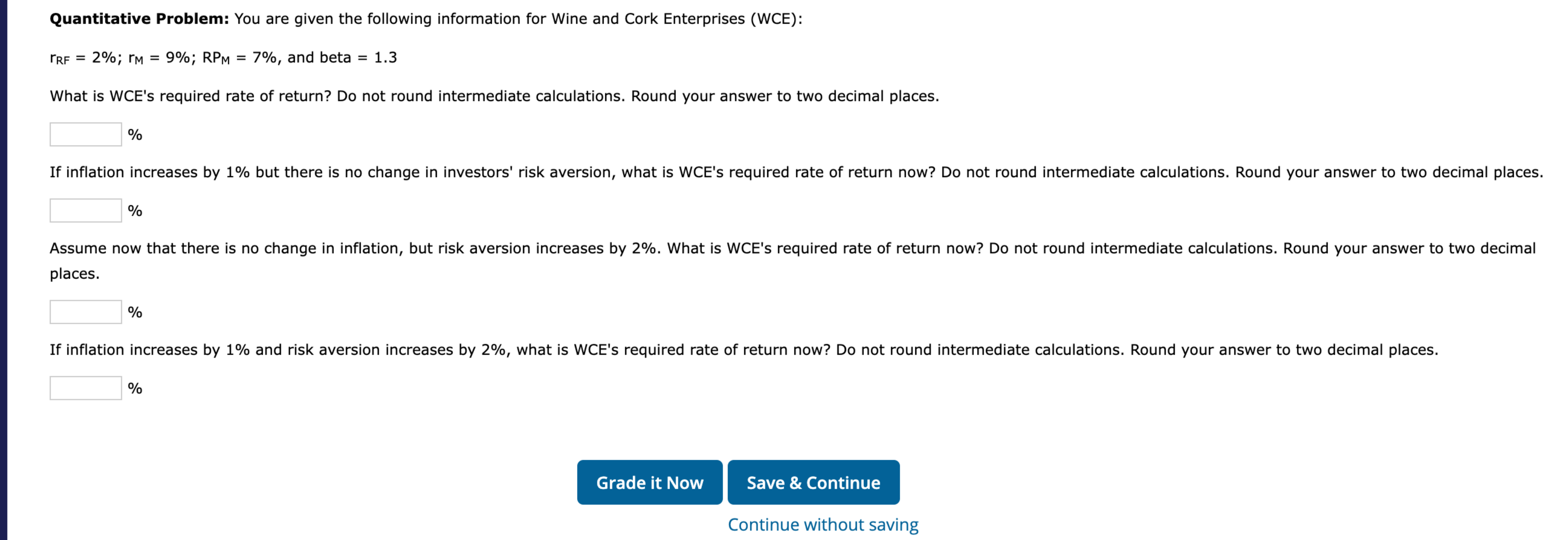 Solved Quantitative Problem: You are given the following | Chegg.com
