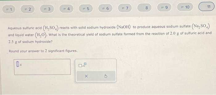 Solved Aqueous sulfuric acid (H2SO4) reacts with solid | Chegg.com