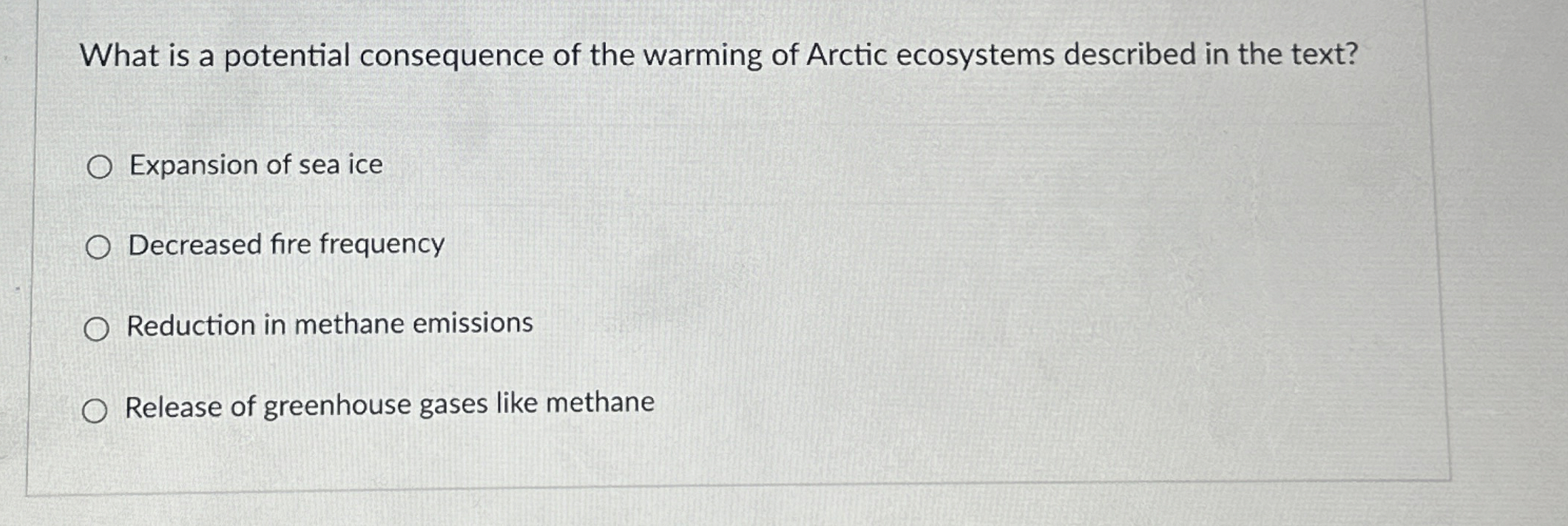 Solved What is a potential consequence of the warming of | Chegg.com