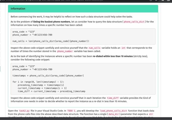 Solved Map Data Files to Convenient Python Data Structure | Chegg.com