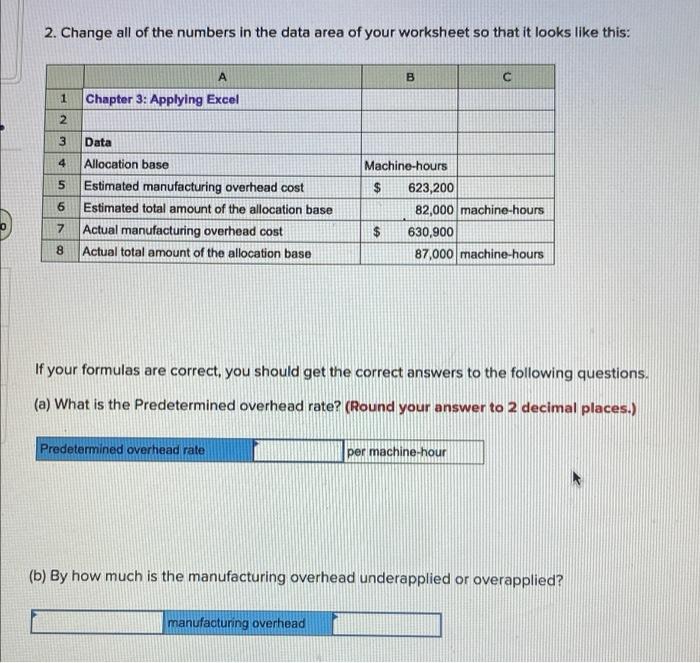 Solved Chapter 3: Applying Excel Data Allocation base | Chegg.com