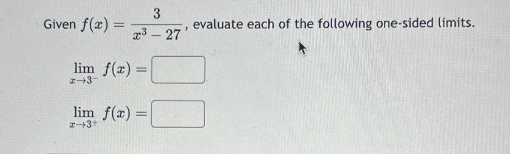 Solved Given f(x)=3x3-27, ﻿evaluate each of the following | Chegg.com
