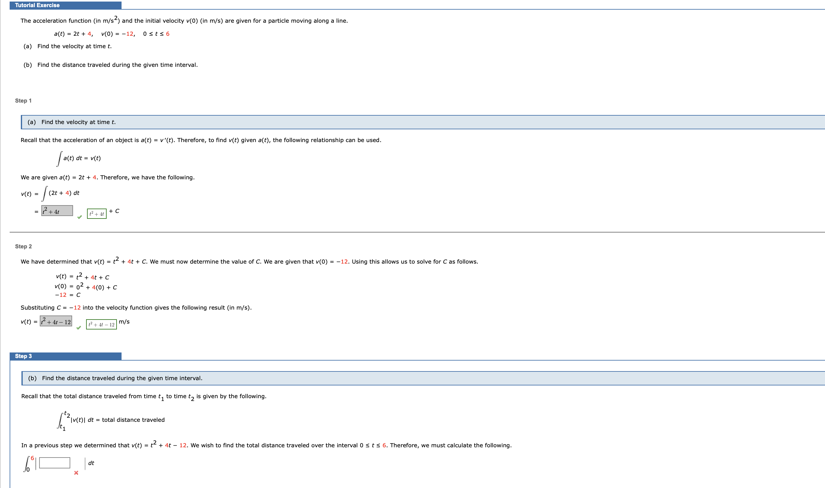 Solved The acceleration function (in ms2 ) ﻿and the initial | Chegg.com