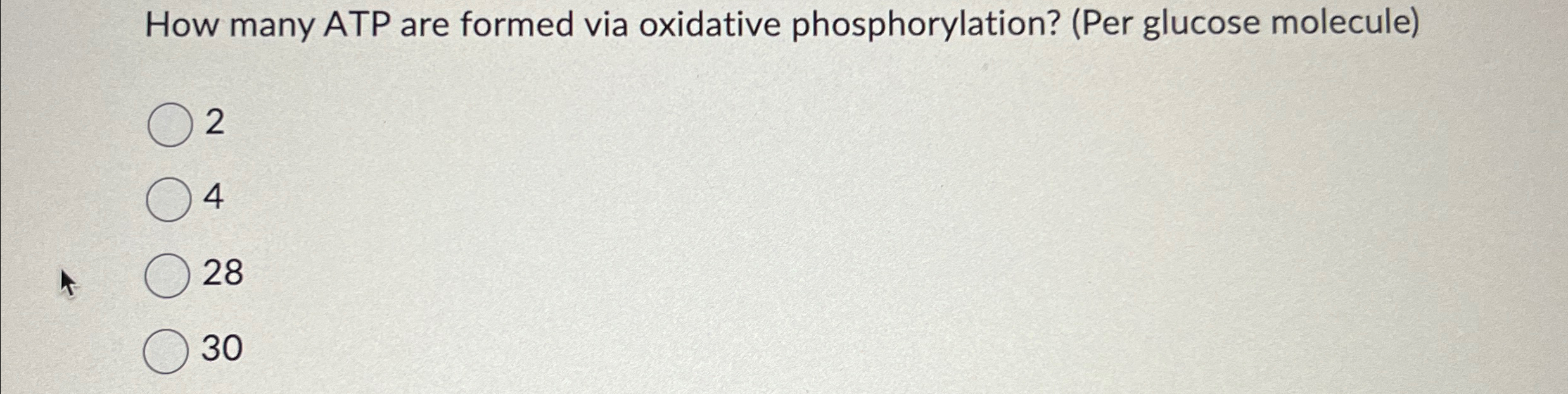 Solved How many ATP are formed via oxidative | Chegg.com