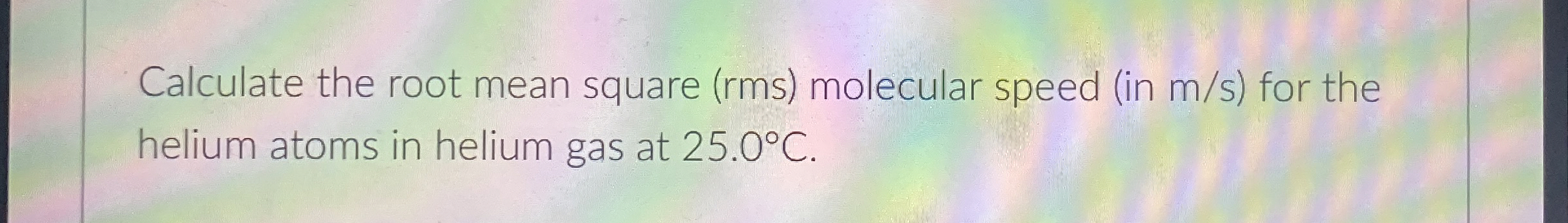 Solved Calculate the root mean square ( rms ) ﻿molecular | Chegg.com