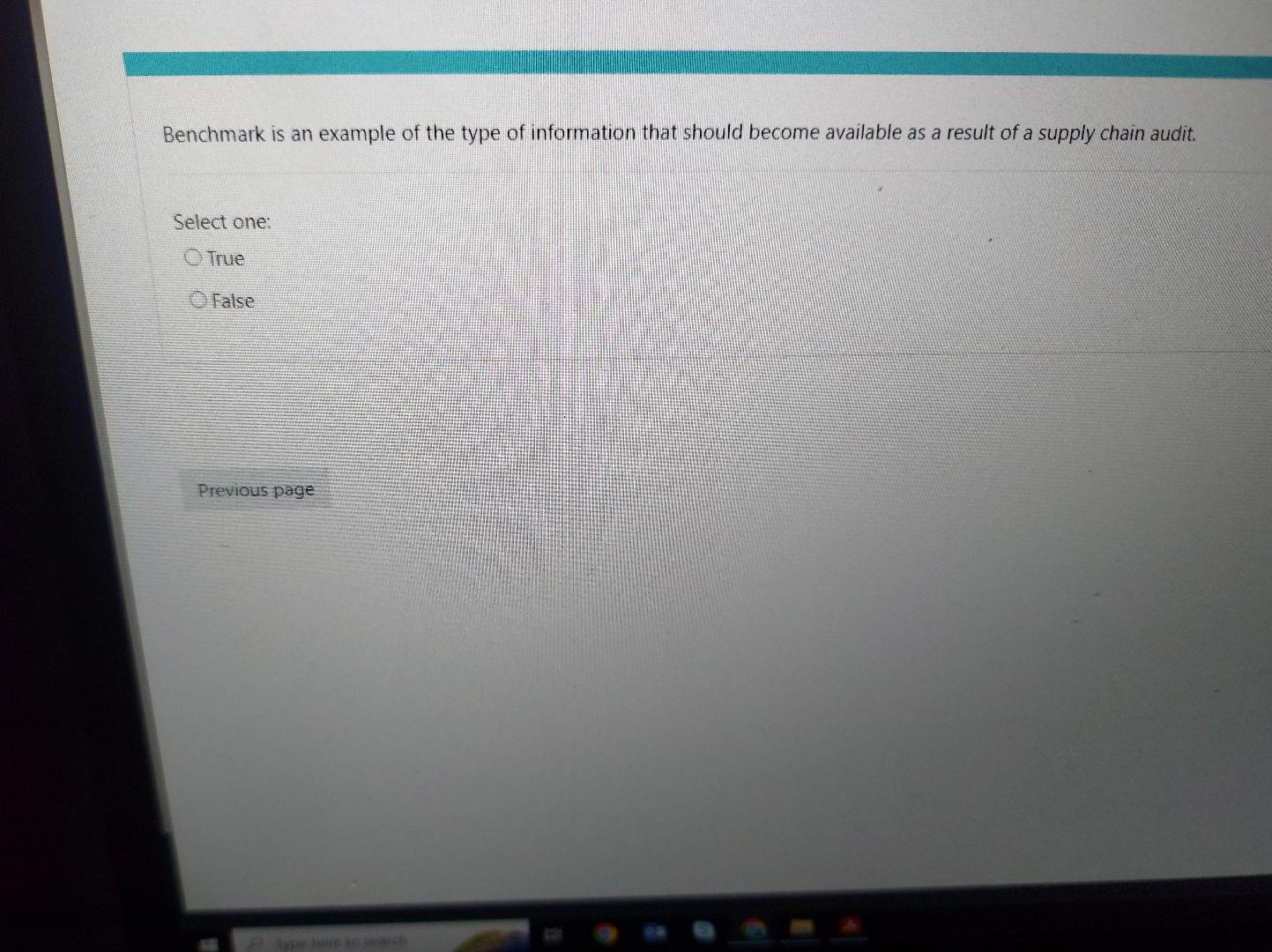 Solved Benchmark is an example of the type of information | Chegg.com