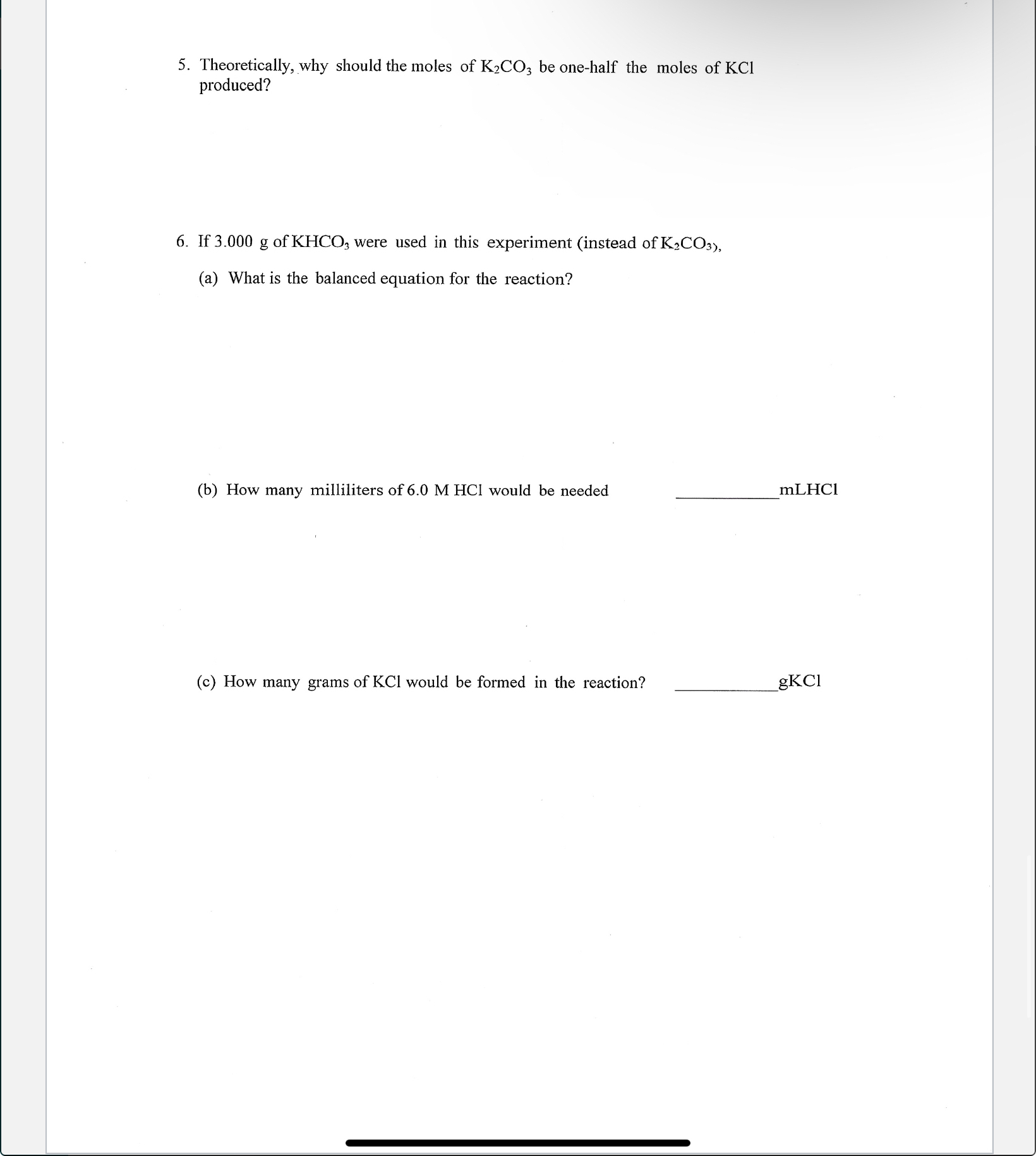 Solved Theoretically, why should the moles of K2CO3 ﻿be | Chegg.com