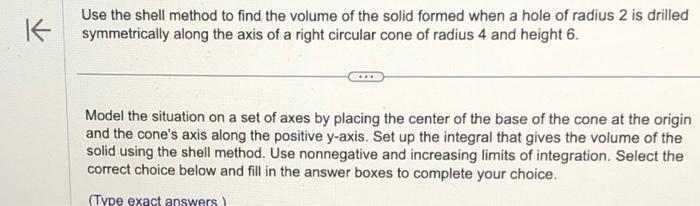 Solved Use both the washer method and the shell method to | Chegg.com