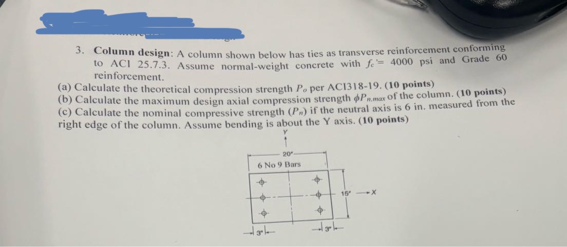 Solved Column design: A column shown below has ties as | Chegg.com