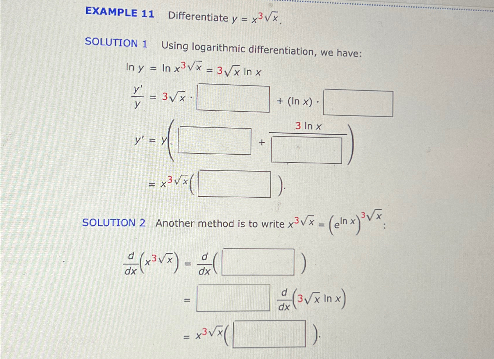 Solved EXAMPLE 11 ﻿Differentiate y=x3x2.SOLUTION 1 ﻿Using | Chegg.com