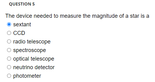 Solved QUESTION 5The device needed to measure the magnitude | Chegg.com