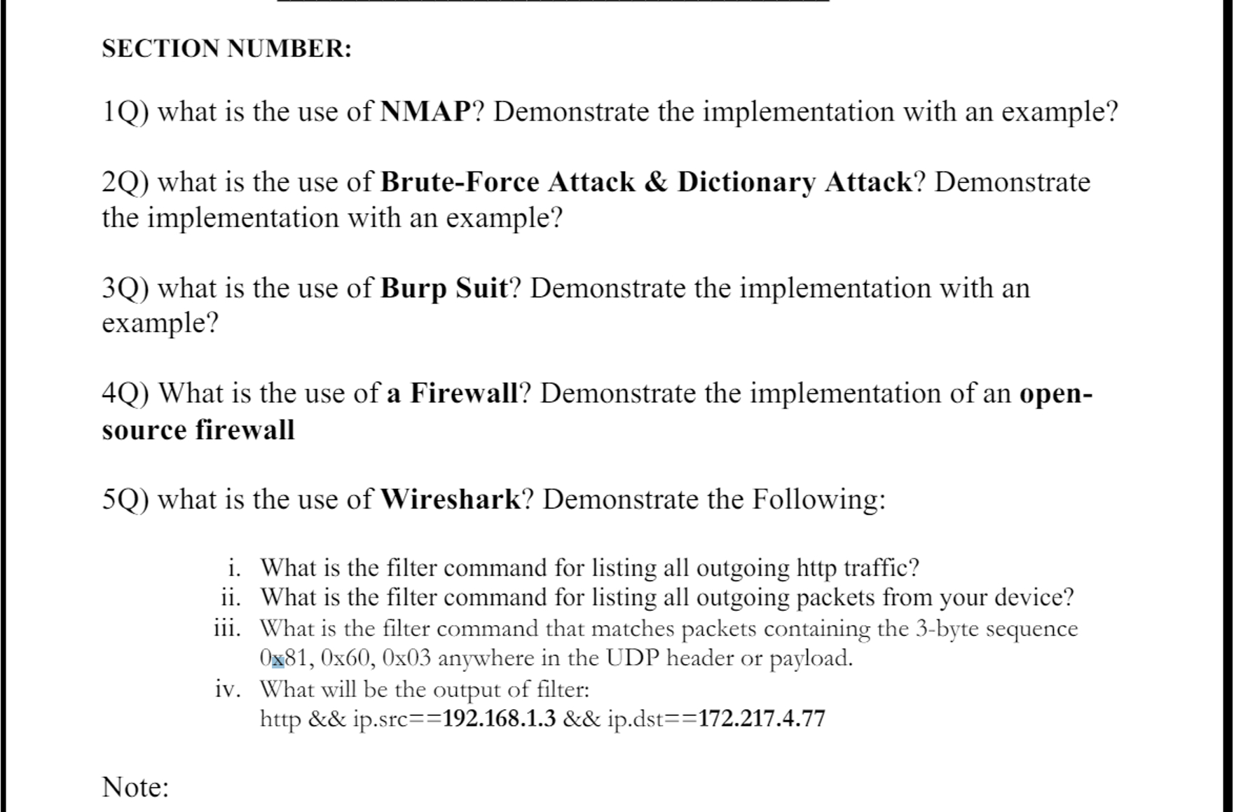 Solved SECTION NUMBER:1Q) ﻿what is the use of NMAP? | Chegg.com