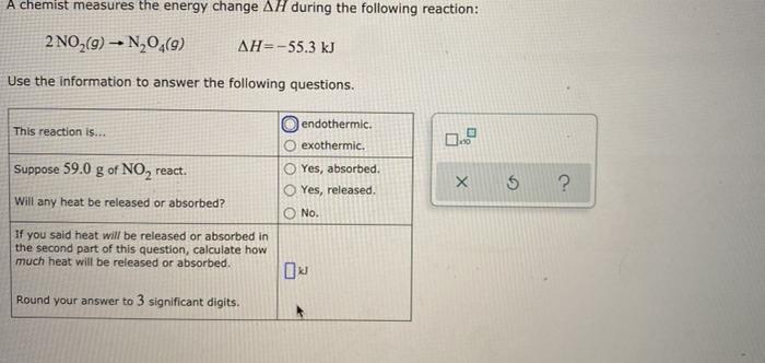 Solved A chemist measures the energy change AH during the | Chegg.com