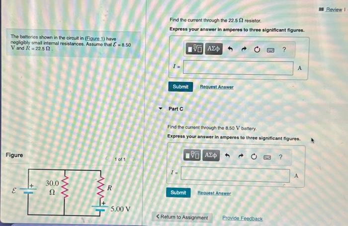 Solved The batteries shown in the circuit in (Figure 1) have | Chegg.com