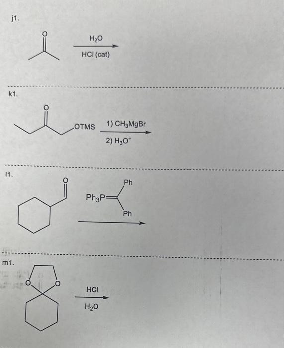 Solved z. al. b1. c1. H2OHCl d1. 1) CH3MgBr 2) H3O+e1. HCl | Chegg.com