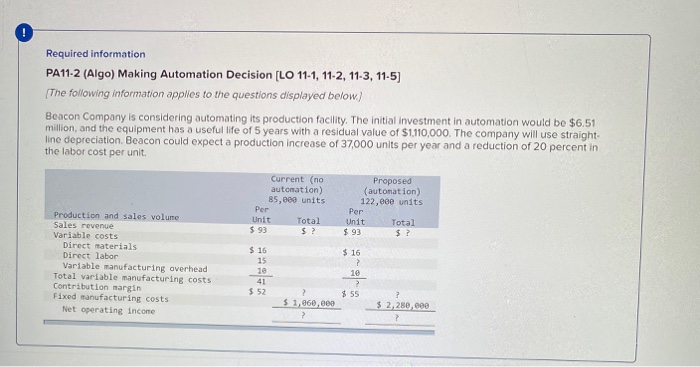 Solved E11-3 (Algo) Calculating Net Present Value, Internal | Chegg.com