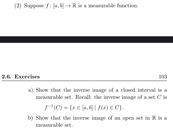 Solved 2 Suppose F [a B] → R Is A Measurable Function