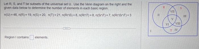 Solved Let R,S, and T be subsets of the universal set U. Use | Chegg.com