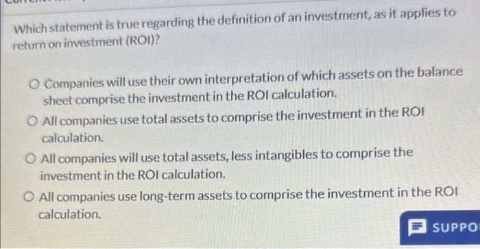 Solved Which statement is true regarding the definition of | Chegg.com