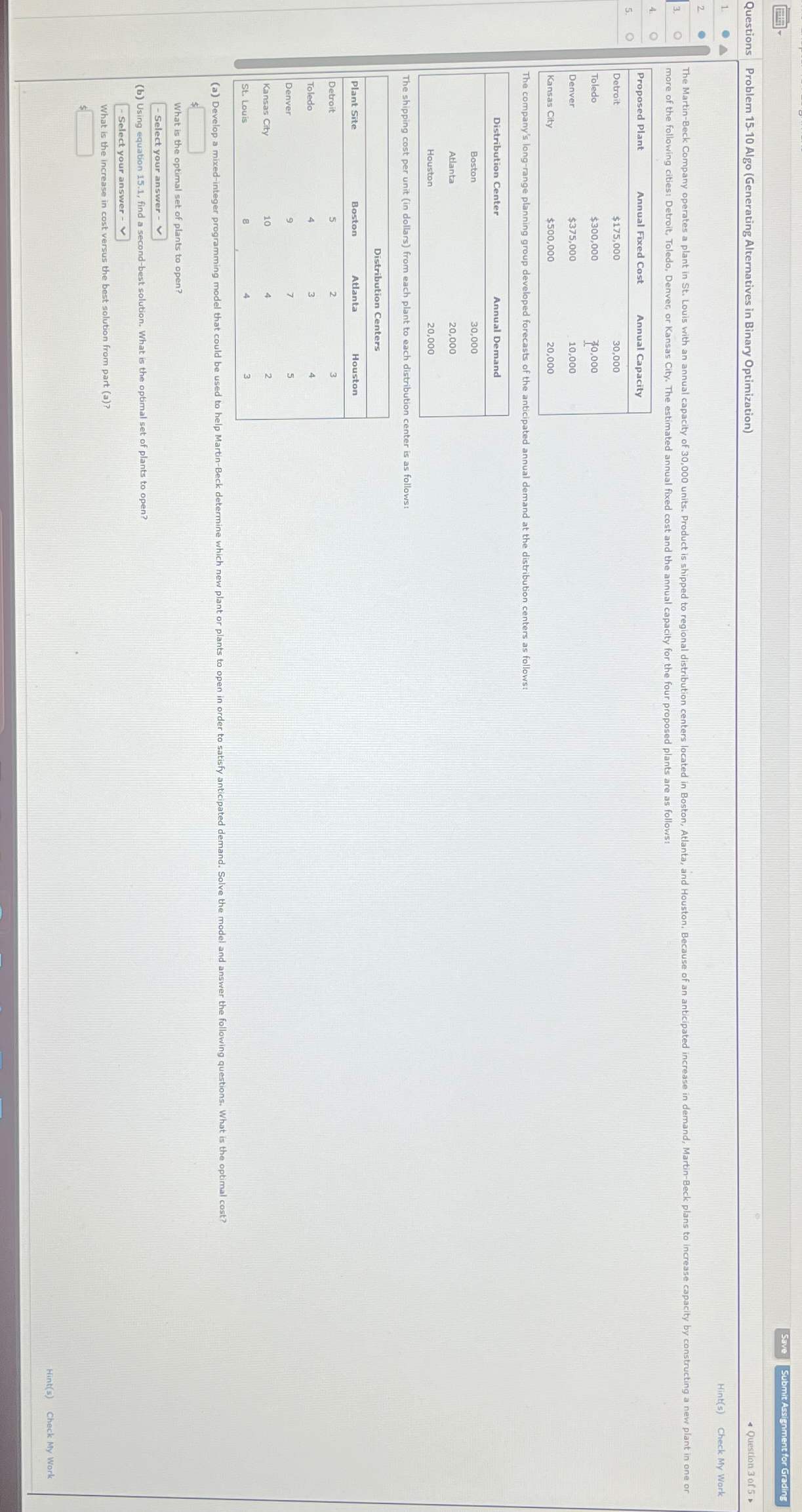 Solved Questions Problem 15-10 ﻿Algo (Generating | Chegg.com