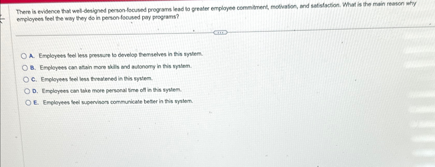 Solved There is evidence that well-designed person-focused | Chegg.com