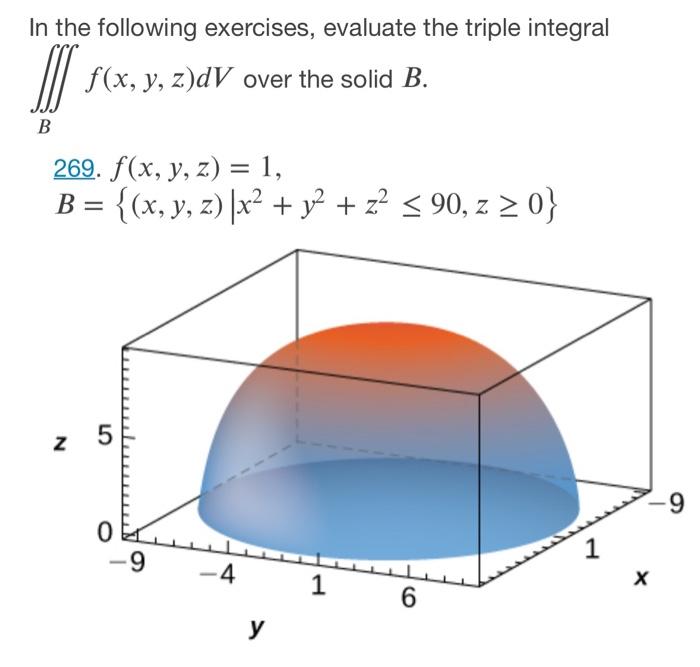 Solved In the following exercises, evaluate the triple | Chegg.com