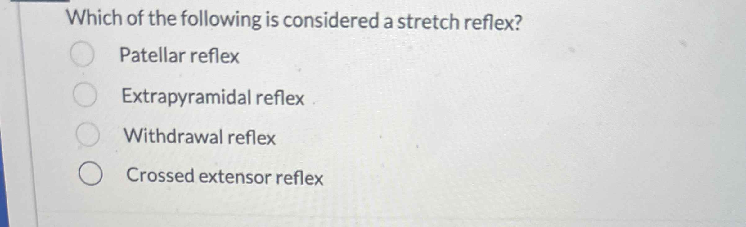 Solved Which of the following is considered a stretch | Chegg.com