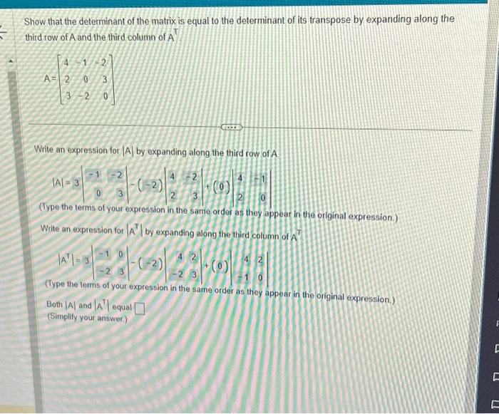 Solved Show that the determinant of the matrix is equal to | Chegg.com