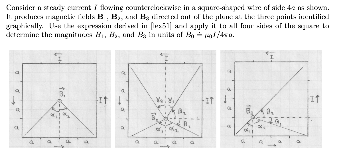 Solved Consider a steady current I flowing counterclockwise | Chegg.com