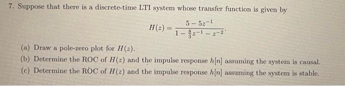 Solved 7. Suppose that there is a discrete-time LTI system | Chegg.com