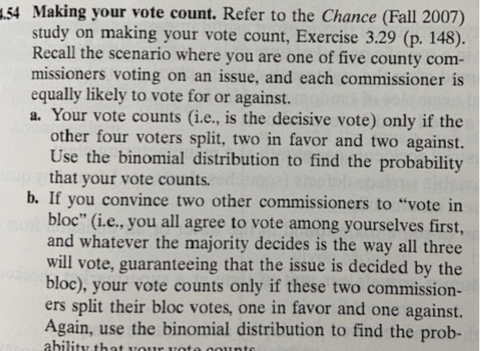 Solved 1.54 ﻿Making your vote count. Refer to the Chance | Chegg.com