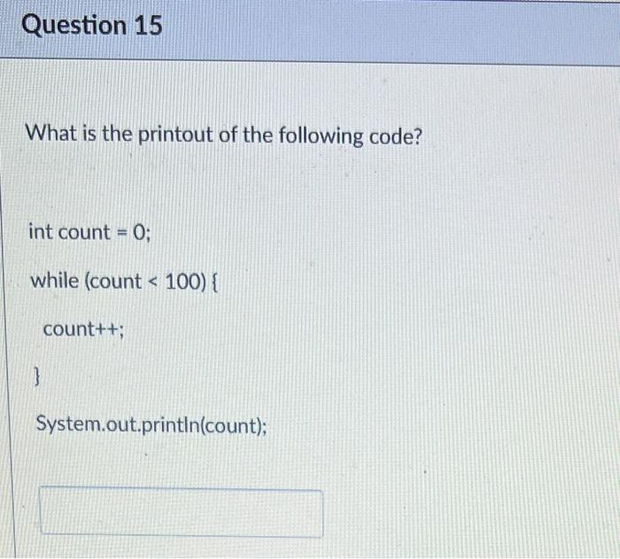 Solved Analyze The Following Code Int X 1 While 0 