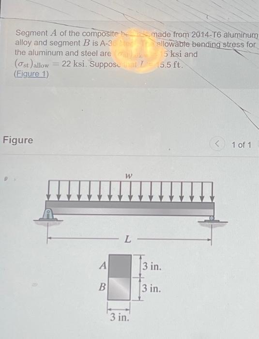 Segment A of the composite be made from 2014-T6 | Chegg.com