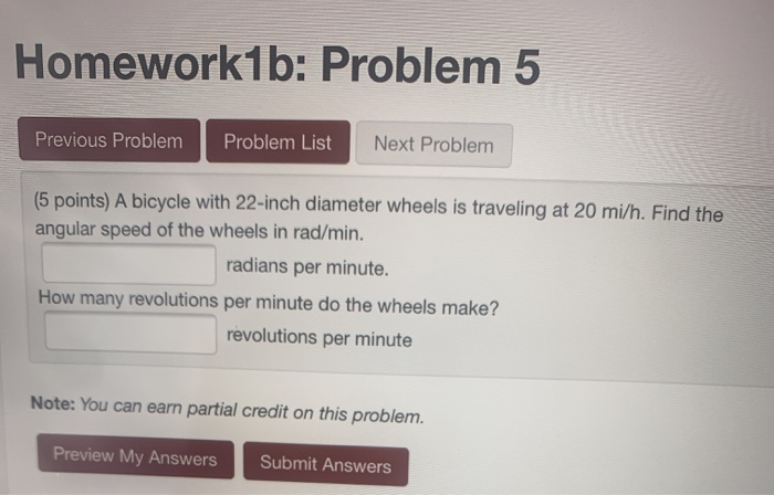 Solved Homework1b: Problem 5 Previous Problem Problem List | Chegg.com