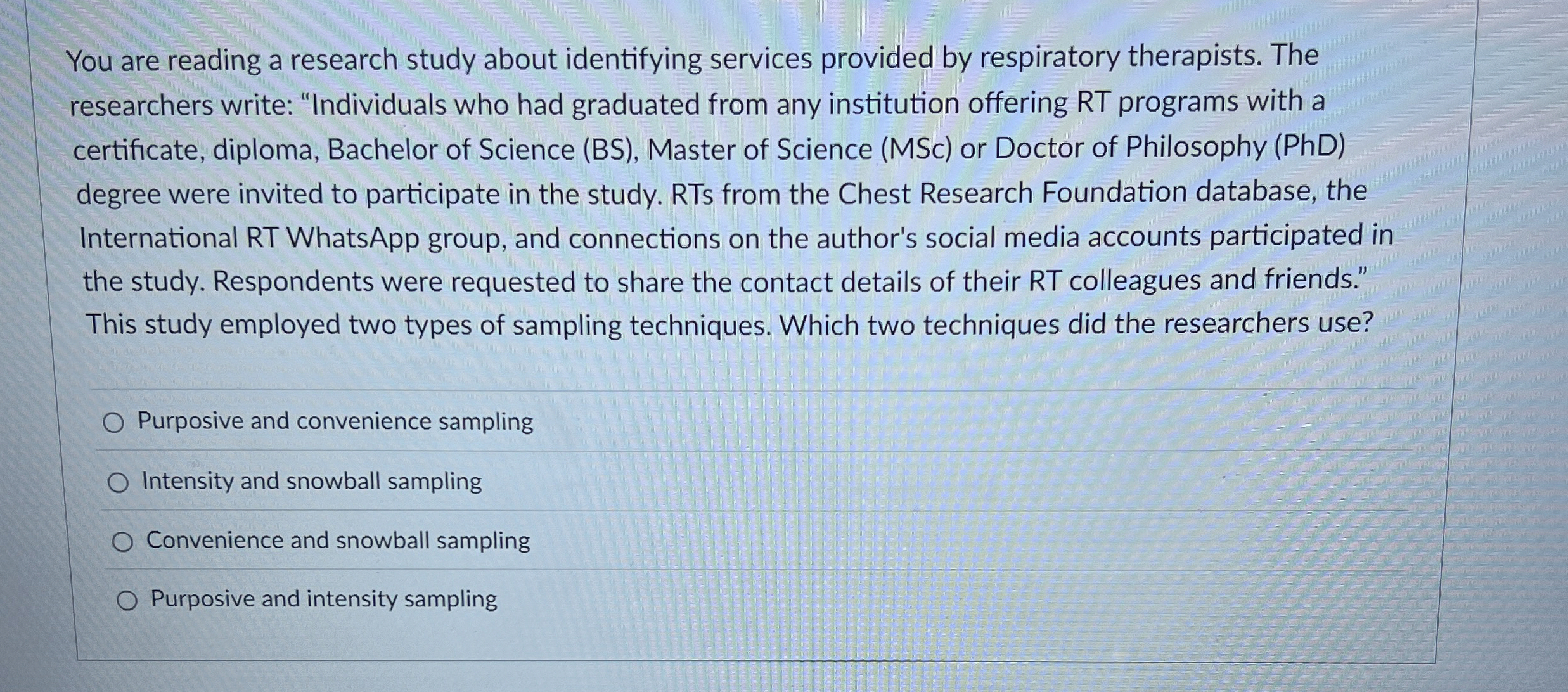 Solved You are reading a research study about identifying | Chegg.com