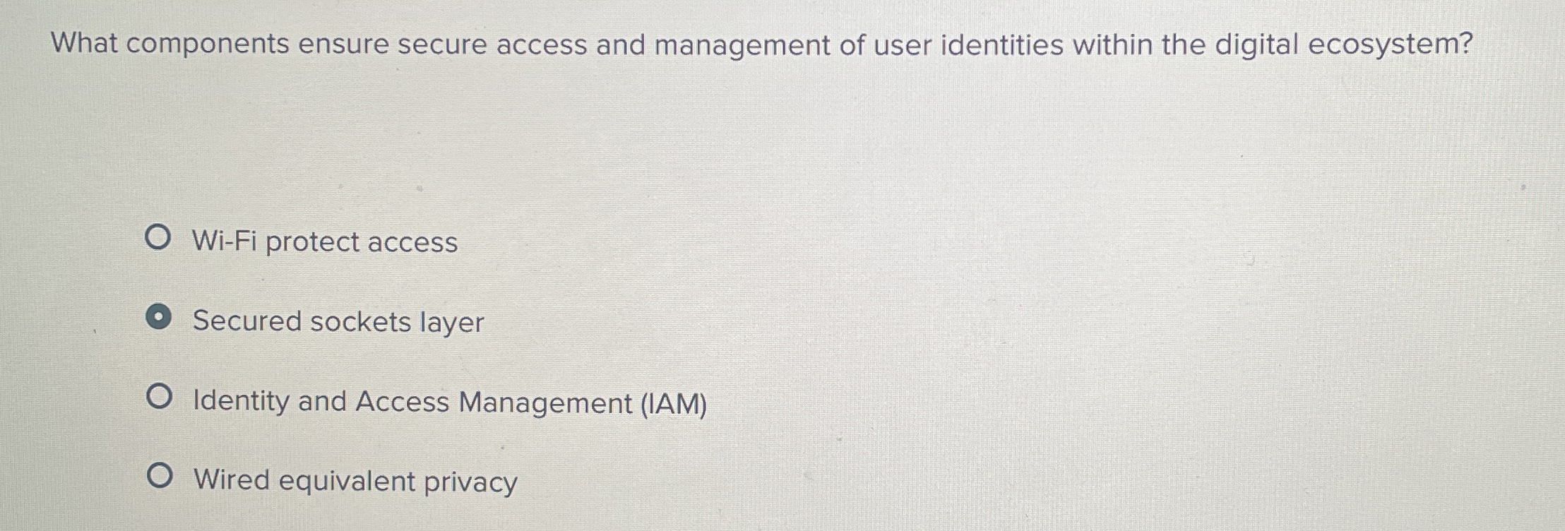Solved What components ensure secure access and management | Chegg.com