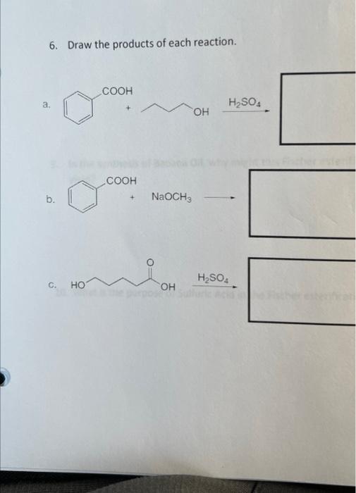 Solved Draw the products of each reaction.6. Draw the | Chegg.com