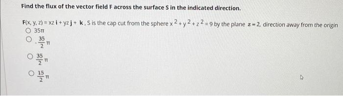 Solved Find the flux of the vector field F across the | Chegg.com