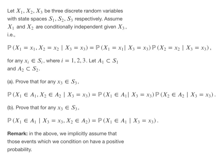 Solved Let X1, X2, X3 be three discrete random variables | Chegg.com