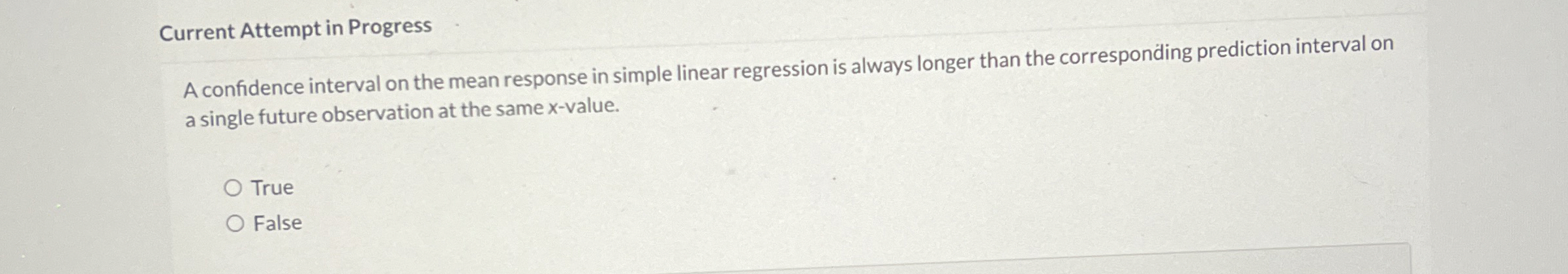 Solved Current Attempt in ProgressA confidence interval on | Chegg.com