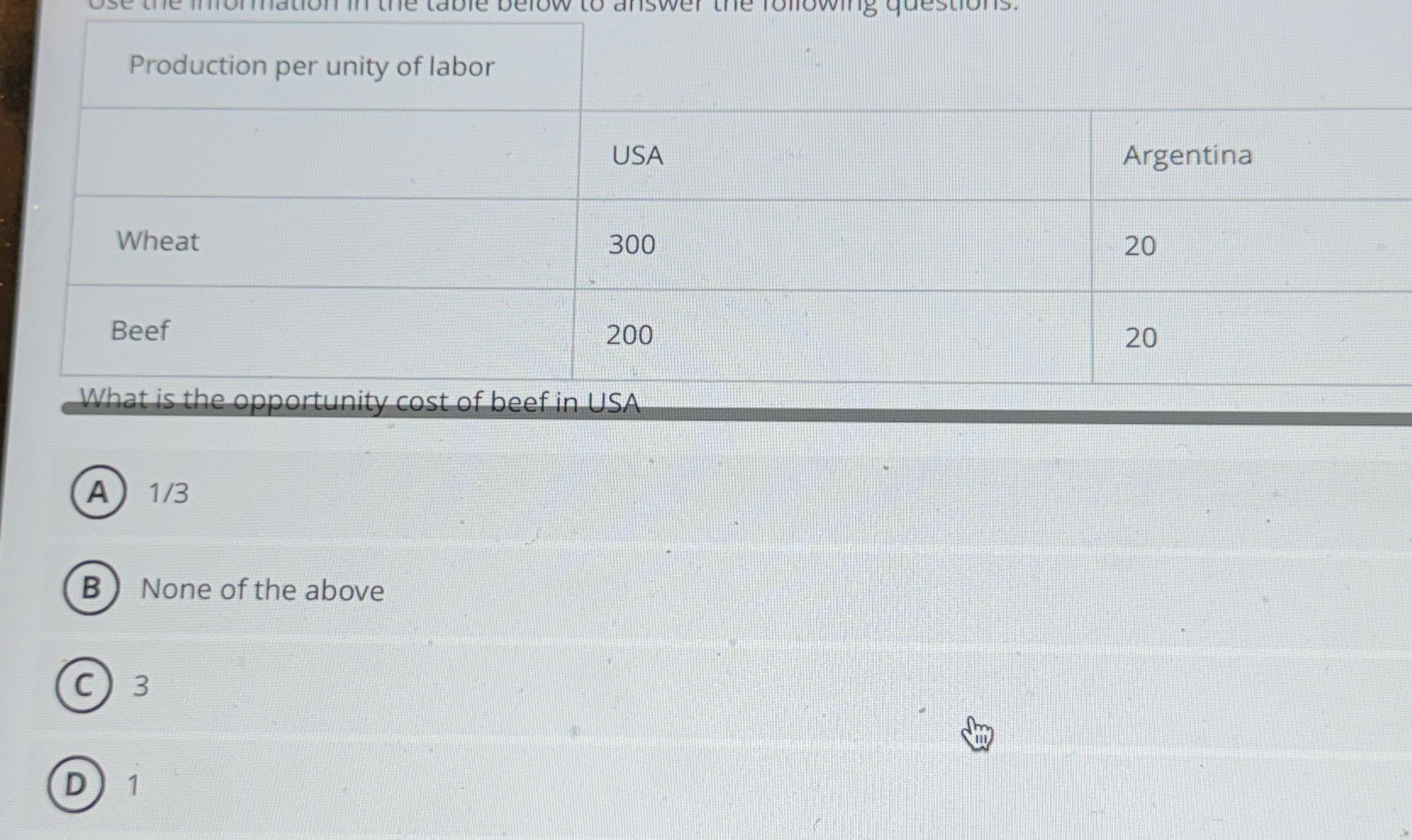 Solved Production per unity of | Chegg.com
