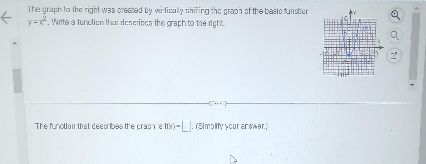 Solved The graph to the right was created by vertically | Chegg.com