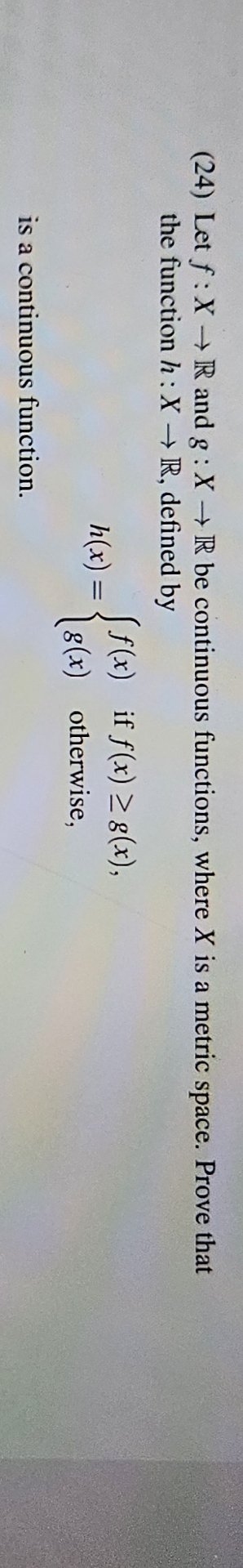 Solved 24 let F X→r and G X→r be Continuous Functions