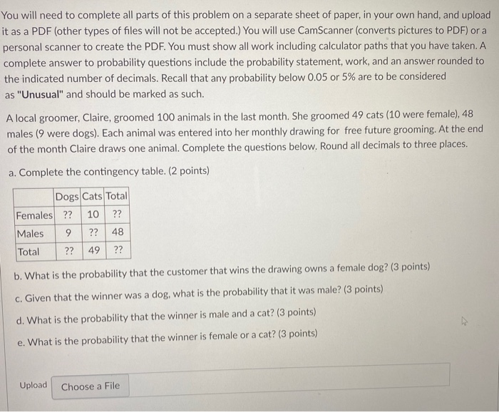Solved You will need to complete all parts of this problem | Chegg.com