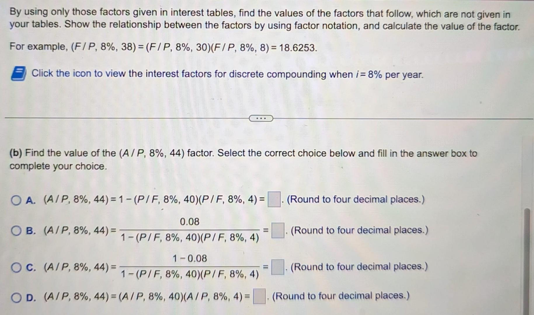 By using only those factors given in interest tables, | Chegg.com
