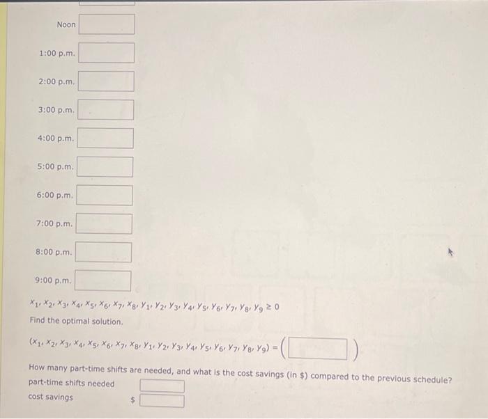 Solved (a) Develop a minimum-cost schedule for part-time | Chegg.com